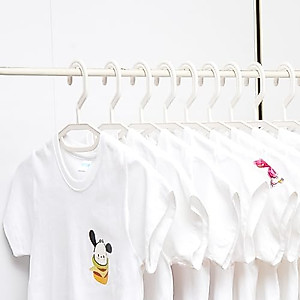 White Plastic Clothes Hangers 20 Pack,Adult Coat Hangers for Closet,Non-Slip Laundry Hangers,Room Essentials Basics Size Ideal for Everyday Use on Coats,Shirts,Pants,Dress,Skirts