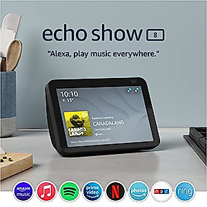 Echo Show 8 (2nd Gen, 2021 release) | HD smart display with Alexa and 13 MP camera | Charcoal