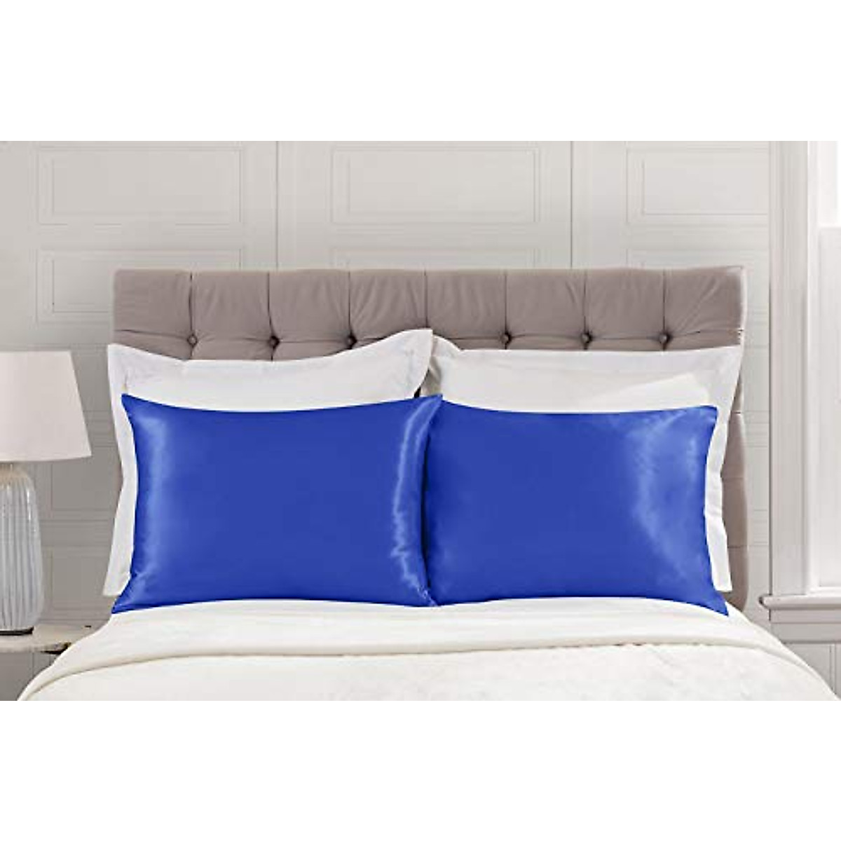 ShopBedding Luxury Satin Pillowcase for Hair – Standard Satin Pillowcase with Zipper, Royal (1 per Pack) – Blissford