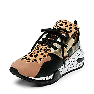 Steve Madden Women's Cliff Sneaker, Animal, 8.5 M US