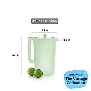 Tupperware Heritage 1 Gallon Pitcher in Mint - Dishwasher Safe & BPA Free