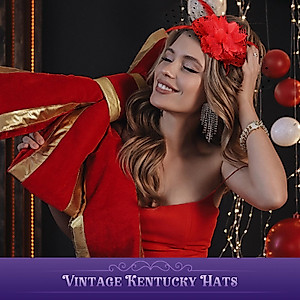 Jeyiour 15 Pcs Tea Party Hats for Women 20s Fascinators Pillbox Hats Headwear with Veil Flower Feathers for Wedding Church Tea Party