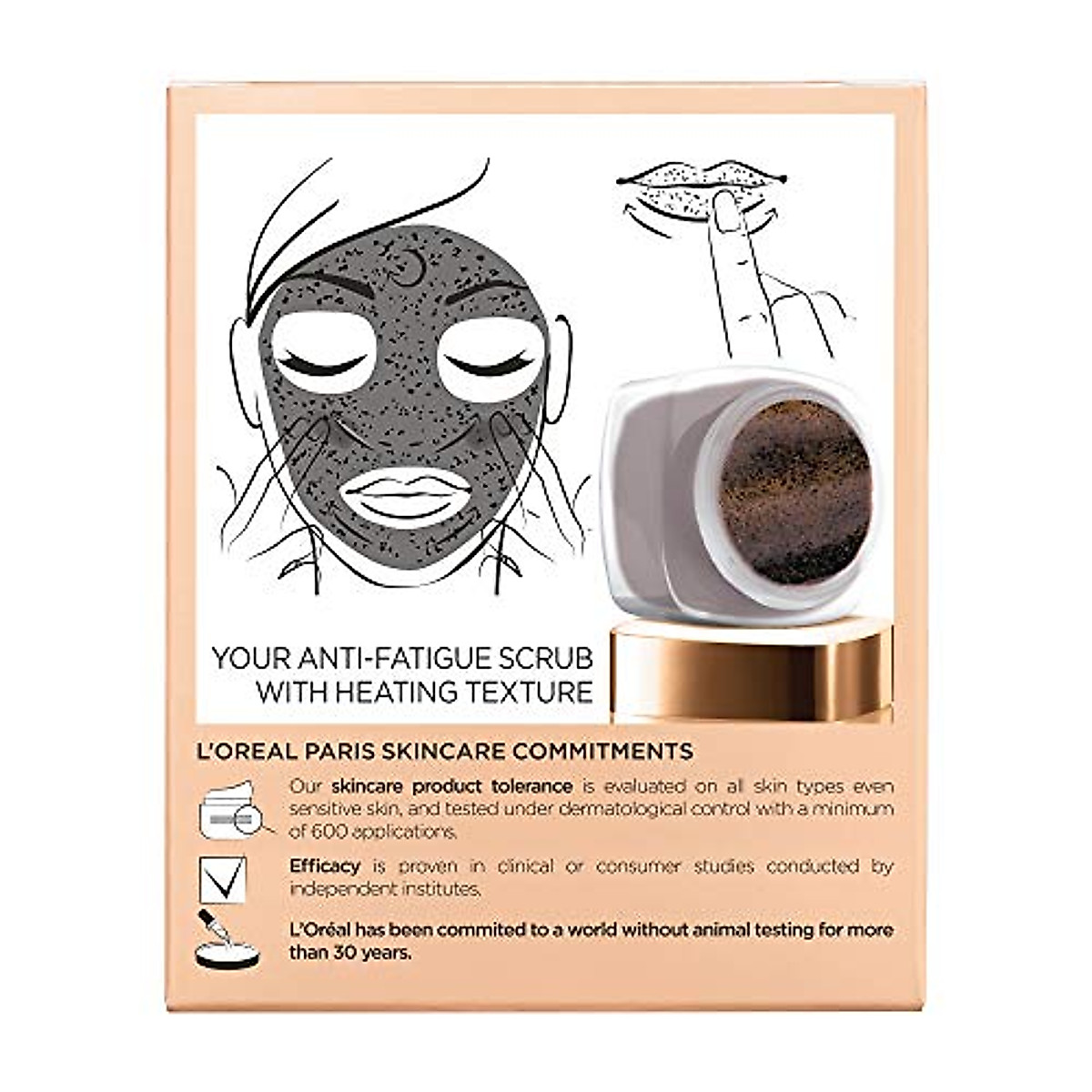 L'oreal Paris Skin Care Pure Sugar Face Scrub With Kona Coffee To Instantly Resurface & Energize for Soft Glowing Skin, 1.7 Ounce