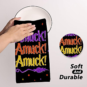 Yarcooly Halloween Kitchen Towels Hocus Pocus Dish Towels Sanderson Sisters Decor Day of The Dead Halloween Decorations for Home Party