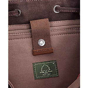 TSD Brand Stone Creek Waxed Canvas Backpack (Brown)