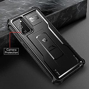 Dexnor for Samsung Galaxy Note 20 5G Case, [Built in Screen Protector and Kickstand] Heavy Duty Military Grade Protection Shockproof Protective Cover for Samsung Galaxy Note 20 Black