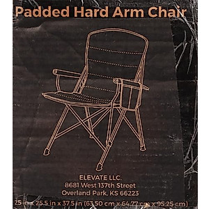 CORE 40021 Equipment Folding Padded Hard Arm Chair with Carry Bag, steel, polyester, Gray