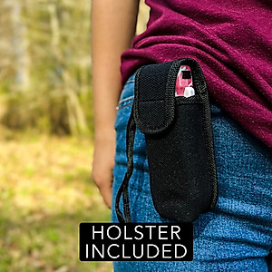 Streetwise Ladies Choice 21,000,000 Stun Gun for Women Self Defense - Personal Defense Equipment with Loud Alarm and Flashlight - Rechargeable with Holster and Safety Switch - Pink Stripes