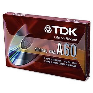 TDK Standard Grade Audio and Dictation Cassette, Normal Bias, 60 Minutes (30 x 2)
