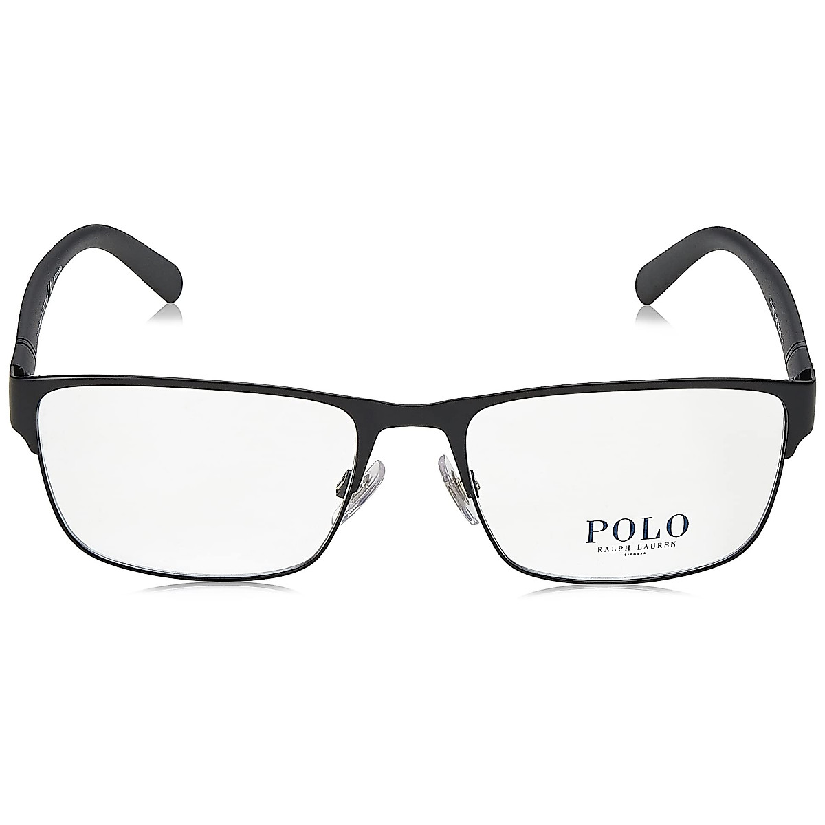 Polo Ralph Lauren Men's PH1175 Rectangular Prescription Eyewear Frames, Matte Black/Demo Lens, 56 mm