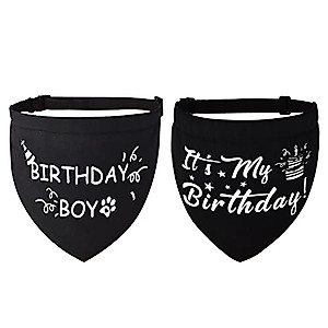 Dog Birthday Party Supplies Birthday Boy Dog Bandana Black Its My Birthday Dog Bandana for Small Medium Large Dogs Pets Outfits