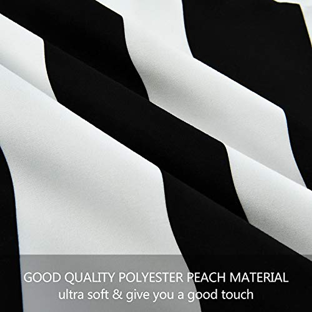 Yastouay 2 Pack Throw Pillow Covers, Black White Pillow Covers, Stripe Decorative Pillow Case, Farmhouse Striped Cushion Cover for Sofa Couch Chair Bed, 18 x 18 Inches