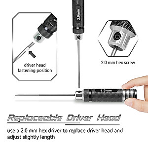 Speedybee RC Hex Driver Kit: 4pcs RC Tools Set 1.5mm 2.0mm 2.5mm 3.0mm Screw Driver for FPV Drone Quadcopter RC Car Helicopter Models