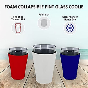 Blank Foam Pint Glass Coolie (6 Pack, Black)