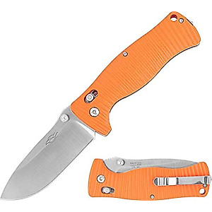 Ganzo G720-OR Tactical Pocket Folding Knife 440C Stainless Steel Blade G10 Anti-Slip Handle with Clip Fishing Hunting Outdoor Folder EDC Pocket Knife (Orange)