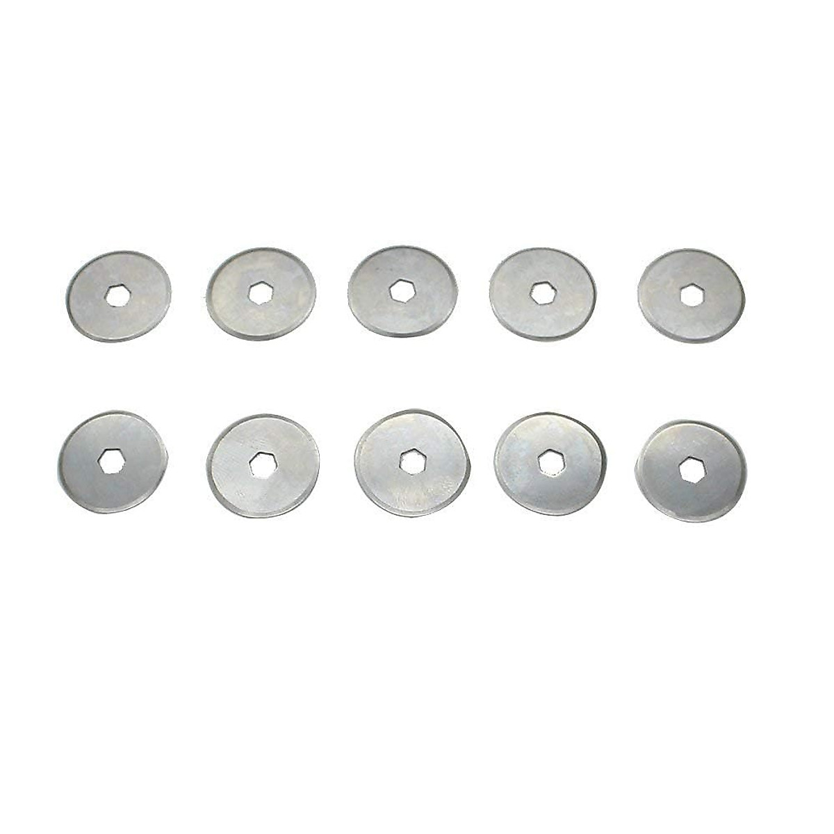 AUTOTOOLHOME 18mm Rotary Cutter Blades 10 Pack Replacement Rotary Blades Cutting Fabric Paper Quilting Scrapbooking Sewing Patchwork Tool