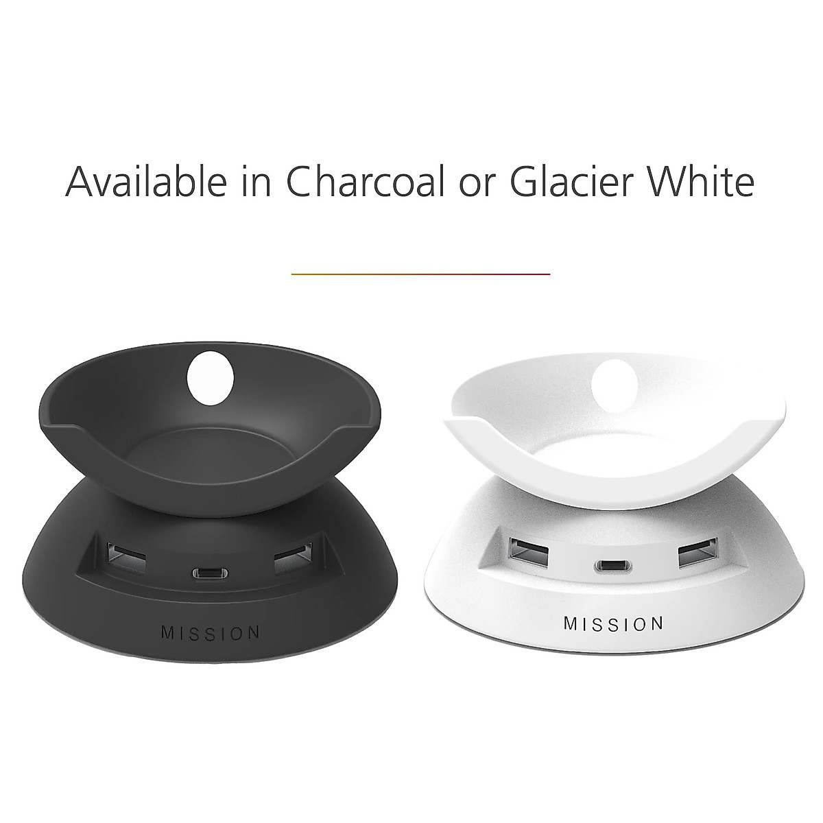 Made for Amazon Stand with USB-C and USB-A charging ports for Echo Pop (2023 Release)