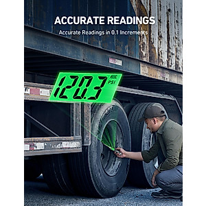 AstroAI Digital Tire Pressure Gauge 230 PSI Heavy Duty Dual Head Stainless Steel Made for Truck and RV with Backlit LCD and Flashlight Car Accessories