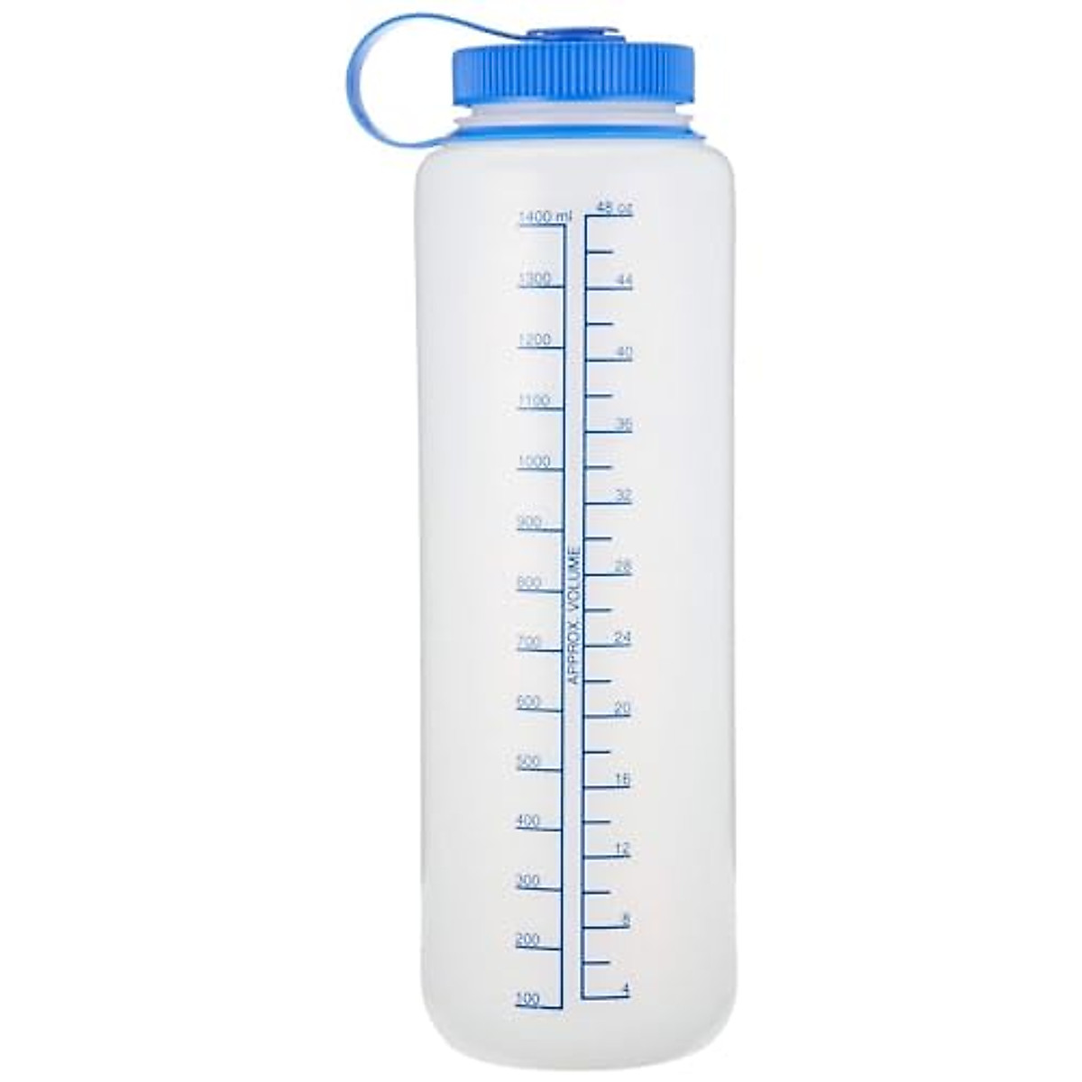 Nalgene HDPE Wide Mouth Water Bottle, Clear, 48 oz