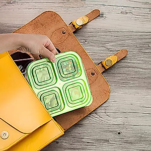 AVLA 10 Pack Bento Snack Boxes, Reusable Meal Prep Containers, 4-Compartment To Go Bento Lunch Boxes for Kids, Stackable Divided Food Storage Containers for School, Work and Travel