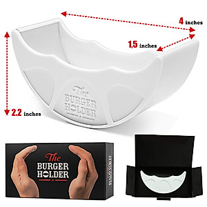 Original Burger Holder - Hygienic Reusable Hamburger Bun Shell - Eco Friendly Mess-Free Alternative to Wax Paper, Aluminum Foil, Tin Foil Sheets - Perfect for Sloppy Joes - BPA-Free & Dishwasher Safe