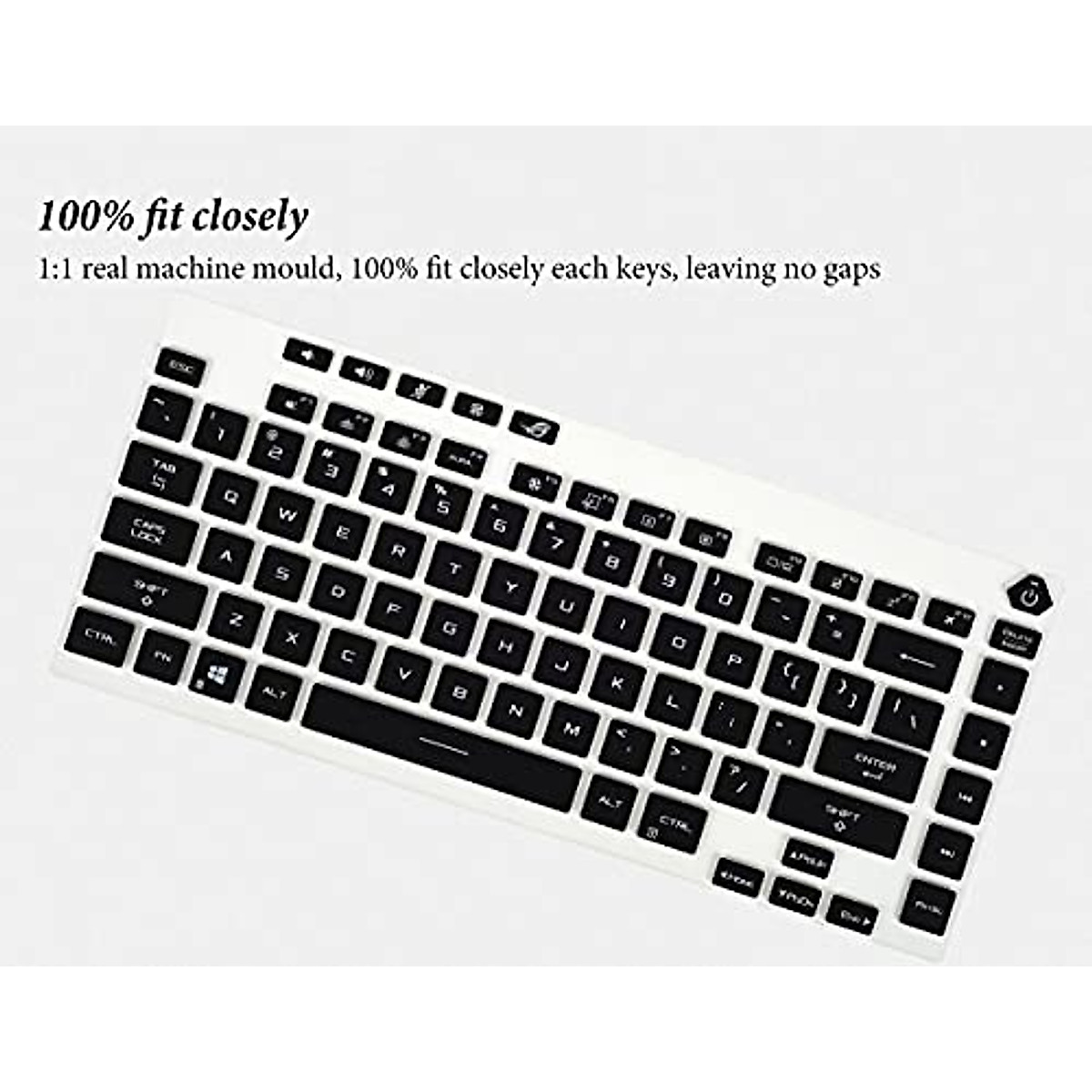 Keyboard Cover Skin for 2021 New ASUS ROG Strix G15 Gaming Laptop G513QR G513QR-ES96, 15.6" ASUS ROG Strix G15 G513 G533 G533ZX-XS96/AS94 Keyboard Skin[Not Fit for 2020 ASUS ROG Strix G15]-Black