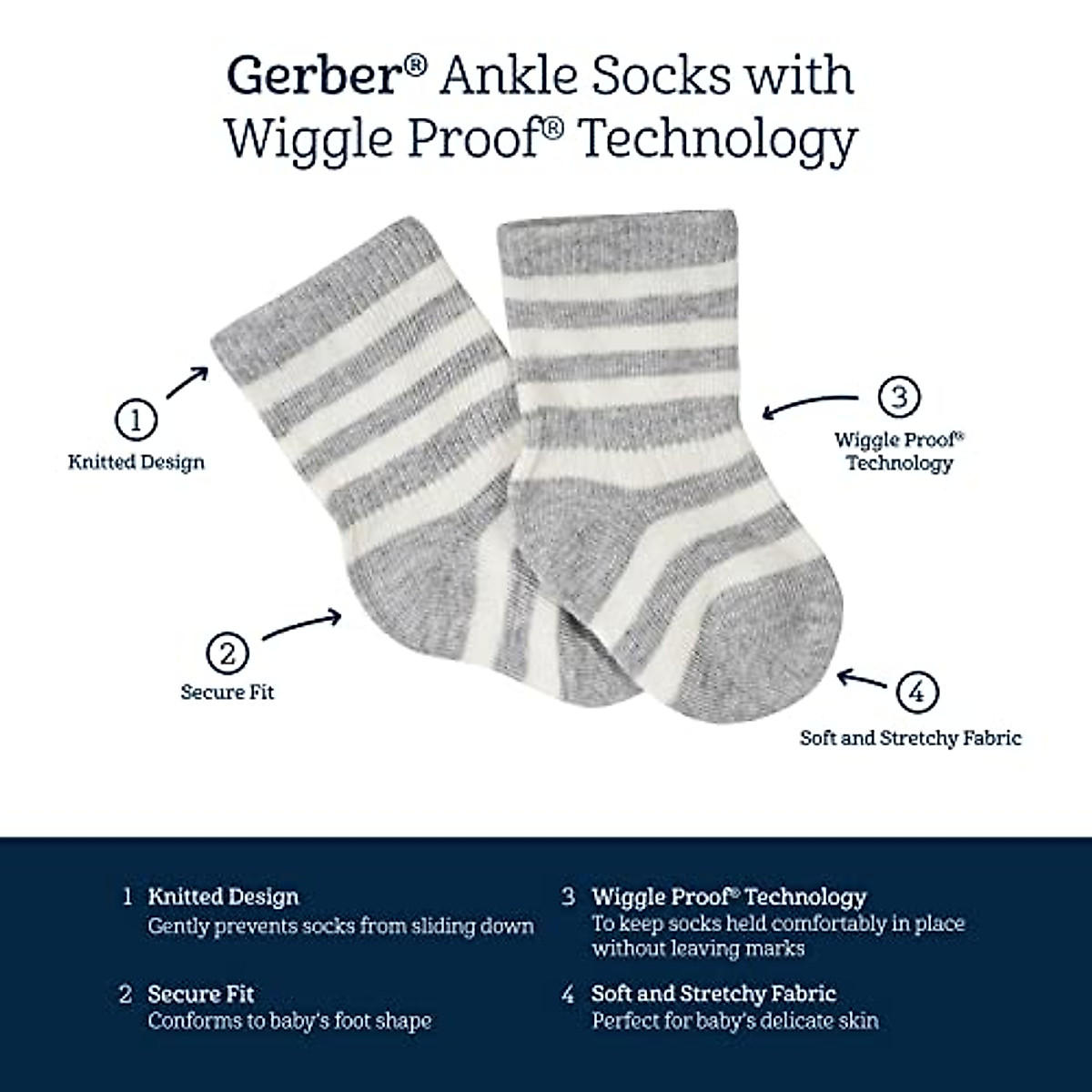 Gerber Unisex Baby 12-Pair Sock Bundle white 0-3 Months