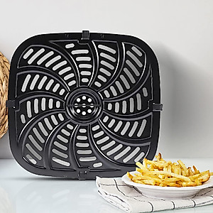 Universal Air Fryer Grill Pan Food Separator Cooking Divider Kitchen Square Nonstick Fry Coating Pan Fit For Chefman 8QT Air Fryer Toaster Oven Combo-french Door Liners Cookbooks Dishwasher Safe Large