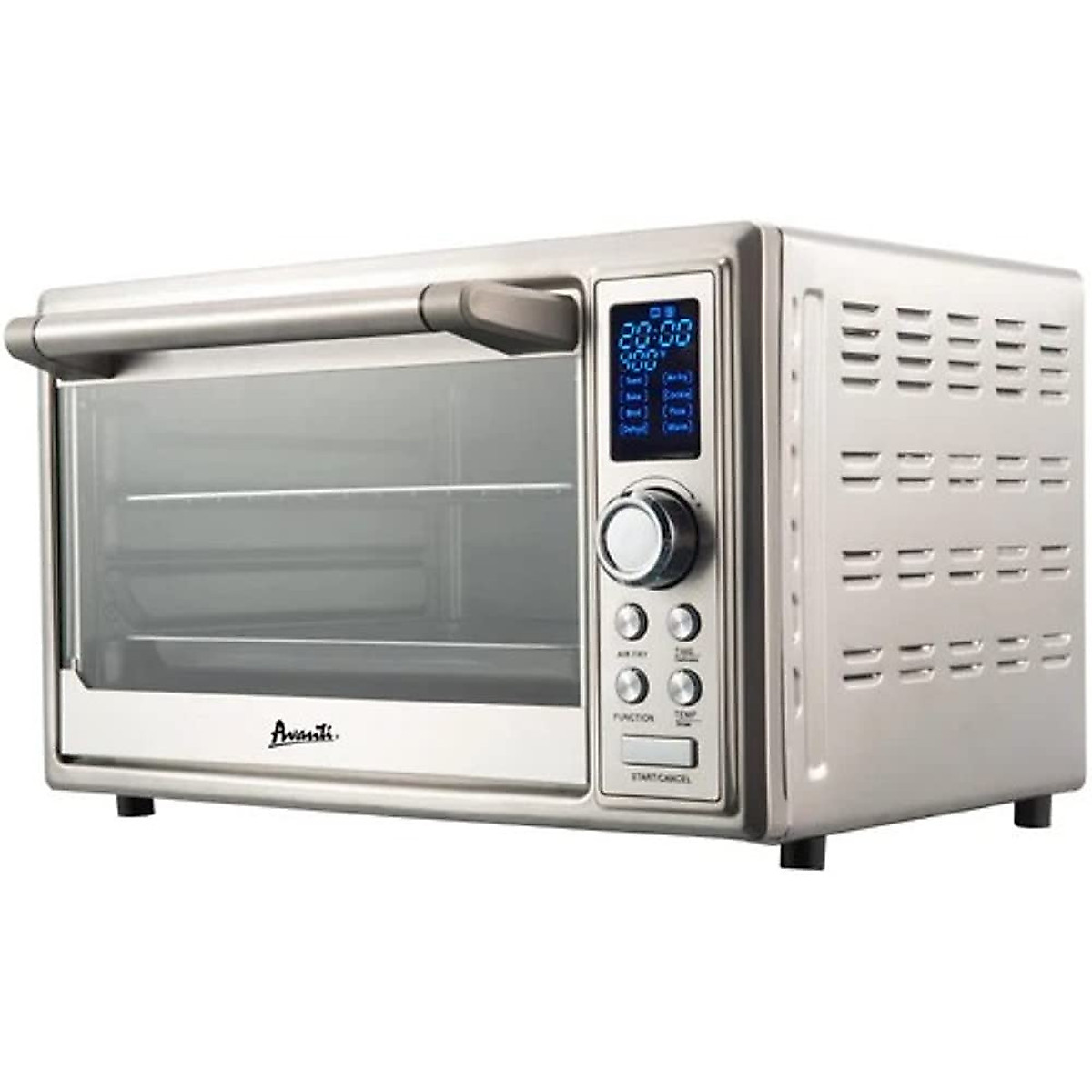 Avanti Air Fryer Oven Combo with 8 Pre-Set Functions and Digital Controls, 90 Minute Timer and Auto Shut-Off, 0.8 Cu.Ft., Metallic