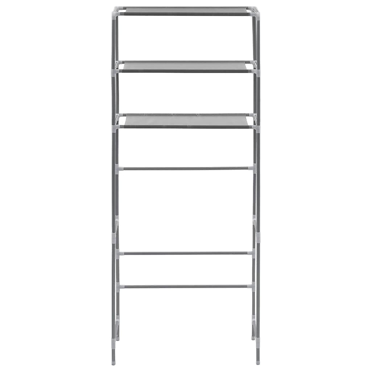 loibinfen 3-Tier Storage Rack Over Laundry Machine, 3-Tier Laundry Room Shelf Over The Washing Machine, Silver Storage Rack Bathroom Organizer Stand Space Saver Shelving Units 27.2"x11"x66.5", -192