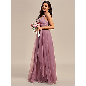 Ever-Pretty Women Elegant V Neck Sleeveless A Line Evening Cocktail Dress 04 Orchid