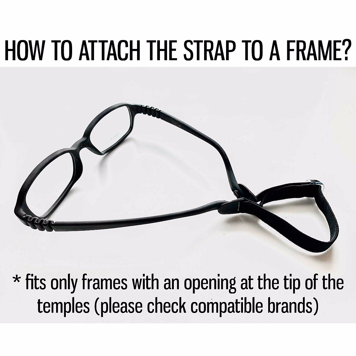 Geborilma Toddler Glasses Strap for Boys Girls - 3 Pcs Baby Sunglasses Strap Elastic Band for Glasses for Kids Glasses Band Black