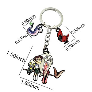 PIEINA Owl Hous Keychain Anime Cosplay Jewelry Cartoons Keychain Gifts for Men Woman (2)