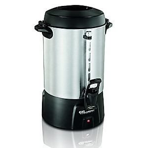 Proctor Silex Commercial 45060R Coffee Urn 60 Cup Aluminum, One Hand Dispensing, Coffee Level Indicator, 16.93" Height, 11.73" Width, 12.56" Length, Stainless Steel