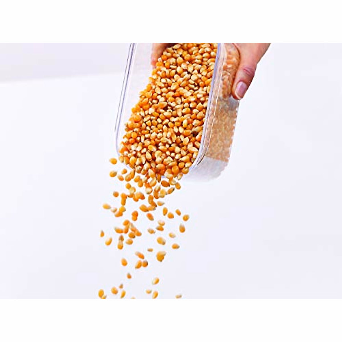 Joseph Joseph CupboardStore Airtight Easy Pour Food Container 3M Tape Undershelf Storage Hanger, 3-Piece Set - Large, Opal