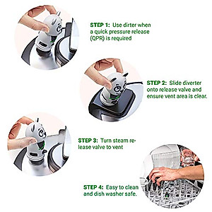 Pressure Release Diverter for Instant Pot, Sumille Silicone IP Steam Diverter Pressure Cookers Valve Accessory Compatible with Instapot Ultra, Smart, DUO, Duo Plus (Panda)