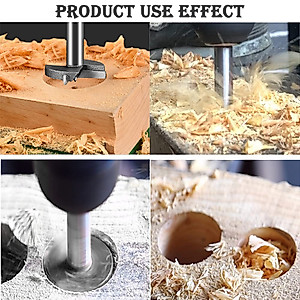 Hegebeck Forstner Drill Bit, 50mm Carbide Woodworking Hole Saw, Wood Drilling Cutter Boring Drill Bits with Hex Handle, for Wood, Plastic, Plywood, Grey