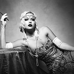 Flapper Pearls 1920s Faux Pearls Pendants Long Fake Pearls Necklace 58"(1piece) for Women Jewelry