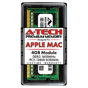 A-Tech 4GB RAM for Apple MacBook Pro (Mid 2012), iMac (Late 2012, Early/Late 2013, Late 2014, Mid 2015), Mac Mini (Late 2012) | DDR3 1600MHz PC3-12800 SODIMM 204-Pin Memory Upgrade