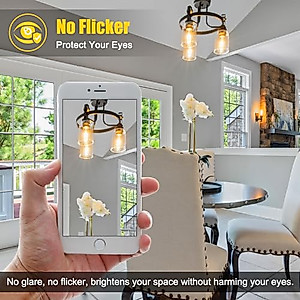 Ascher Dimmable Vintage LED Edison Bulbs, 6W, Equivalent 60W, 700lm, Warm White 2700K, 80+ CRI, ST58 Antique LED Filament Bulbs, E26 Medium Base, Clear Glass, Pack of 6