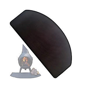 The Blue Rooster Half Round Flexible Fire Resistant Chiminea and Fireplace Hearth Pad
