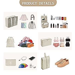 BRAQ 9 Pcs Packing Cubes for Suitcase Set Luggage Organizers, Lightweight Travel Essential Bag with Large Toiletries Bag for Clothes Shoes