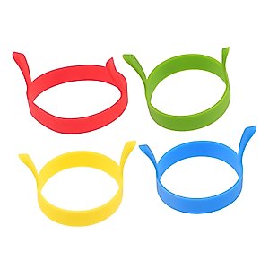 8Pcs silicone pancake ring kitchen ring molds for cooking egg frying molds round fried egg rings tuile molds silicone reusable omelette rings fried eggs non stick