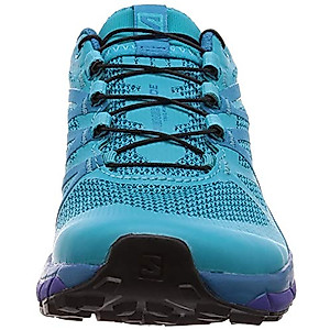 Salomon Women's Sense Ride Trail Running Shoe, Bluebird/Deep Blue/Black, 6