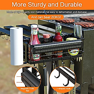 LIVOD Griddle Caddy for Blackstone Griddle Accessories, Blackstone Griddle Caddy Grill Accessories Storage Box for Blackstone 28”-36” Griddle, BBQ Accessories with a Magnetic Tool Holder Set