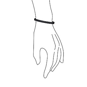 Bling Jewelry Personalize Unisex Flat Slender Stackable Bangle Cuff Bracelet For Men Women Teens Black Plated Silver Tone Stainless Steel Customizable