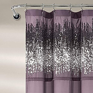 Lush Decor Shimmer Sequins Shower Curtain 72" x 70"