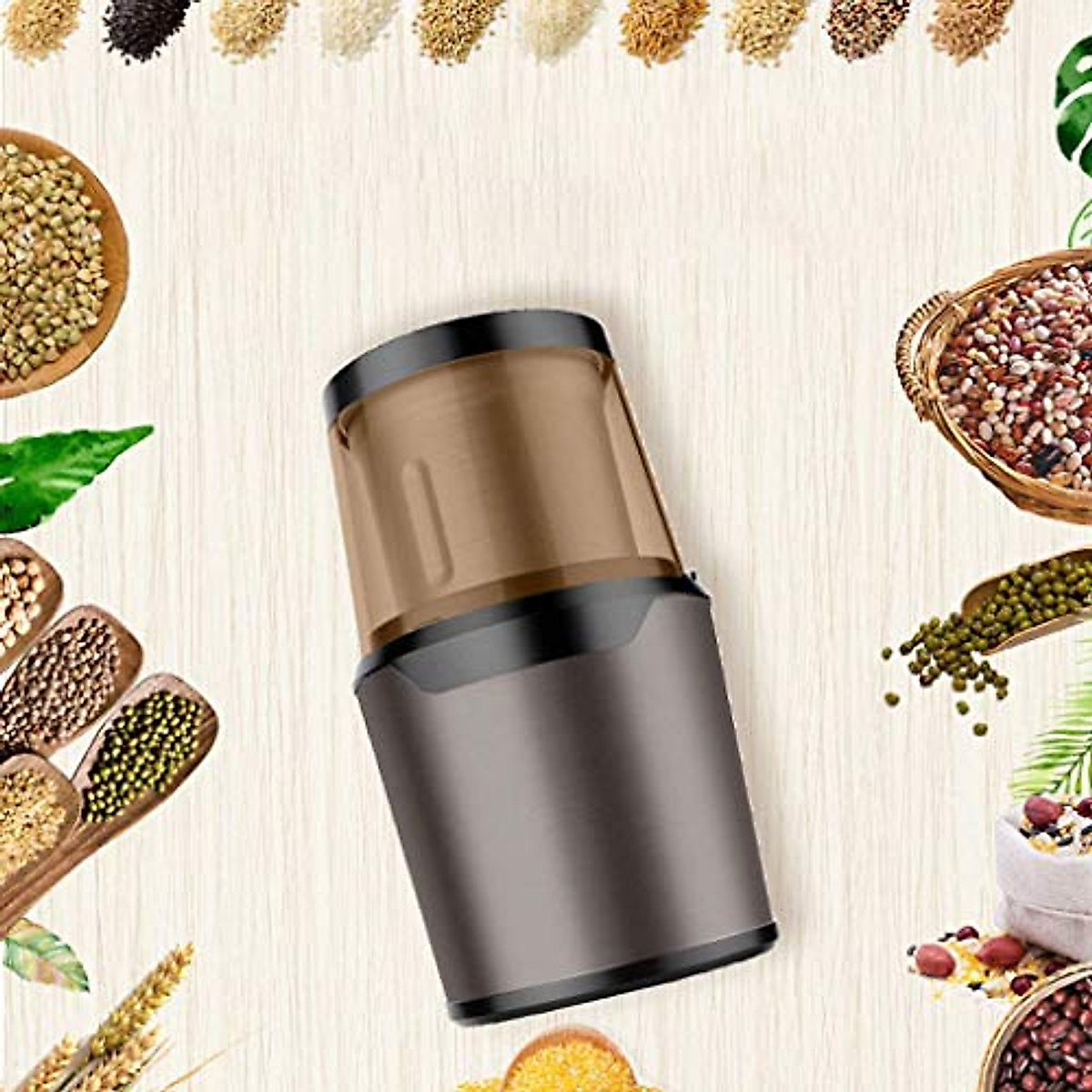 Coffee Machine 300W Portable Electric Coffee Grinder Household Bean Dry Grinding Machine Coffee Maker Beans Mill Herbs Nuts Sonifer Separate Design Plug Storage Design