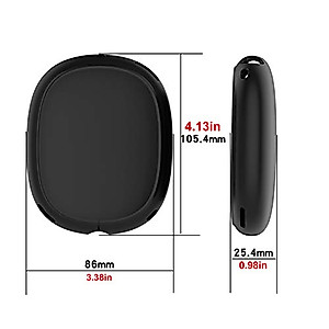 Silicone Earpads Cover for AirPod Max Headphones, AirPod Max Ear Pads Skin, Earcup Protectors, AirPod Max Ear Cushions (Black)