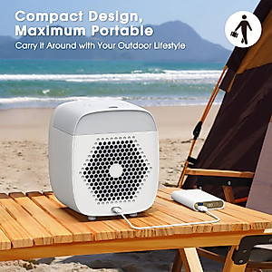 DOWILLDO Portable Air Conditioners, Mini Air Conditioner for Room with 880ML Water Tank, 3 Speeds Air Conditioner Fan with 7 Colors Night Light for Car, Kitchen, Home and Office